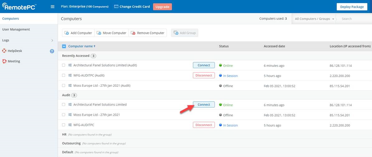 RemotePC - Accessing Client Systems – Menzies