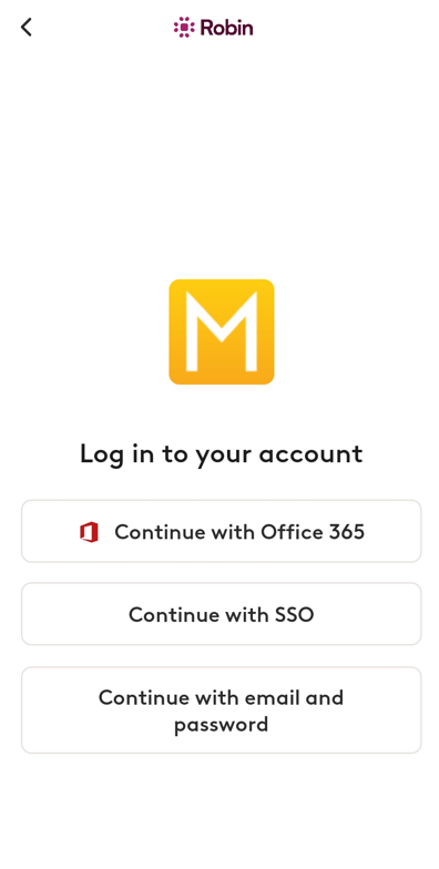 Robin Desk Booking Mobile App – Menzies