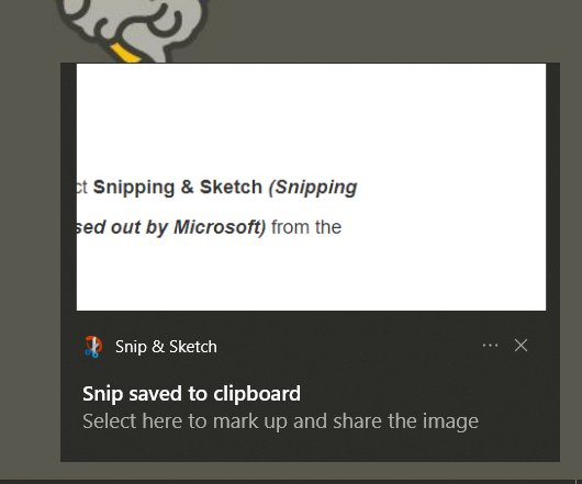 Use Snip & Sketch to capture screenshots – Menzies