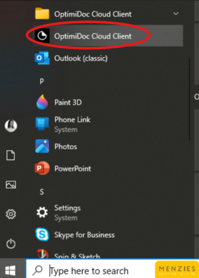 How to setup OptimiDoc Printer – Menzies
