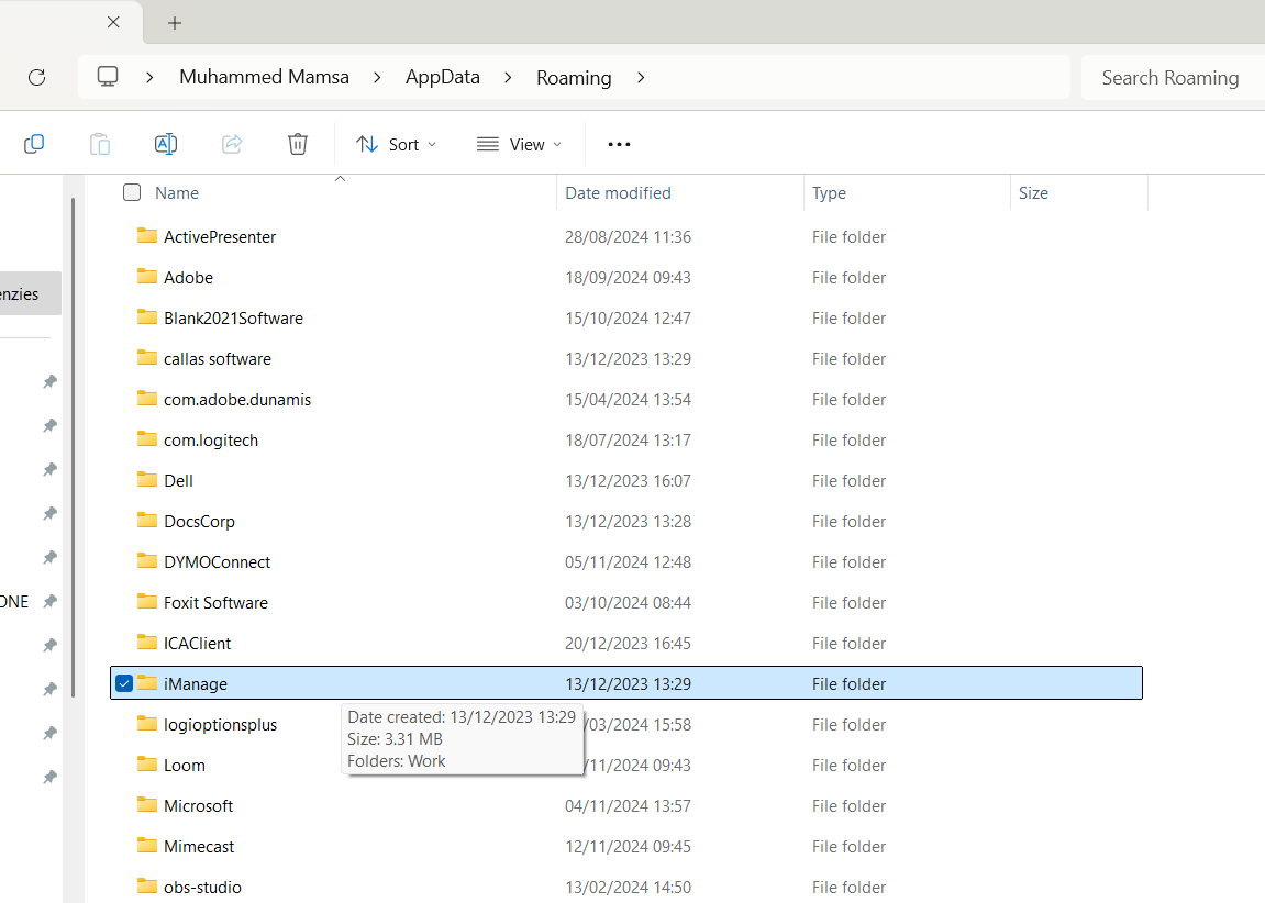 iManage Outlook Error – Menzies