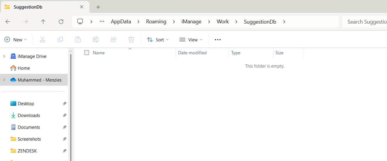 iManage Outlook Error – Menzies