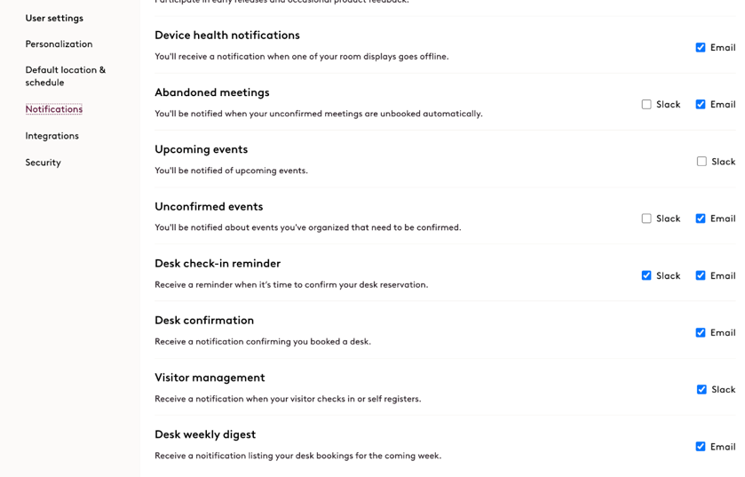 Robin Desk Booking Notifications – Menzies