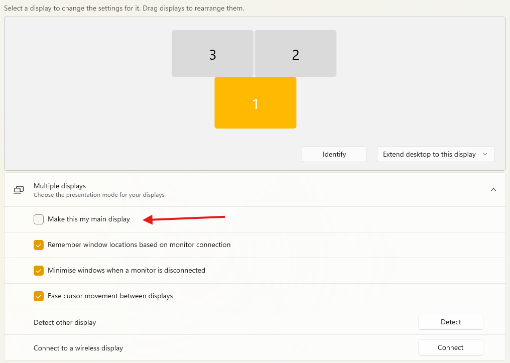 Change Screen settings - Extend/Mirror/Duplicate/Swap – Menzies